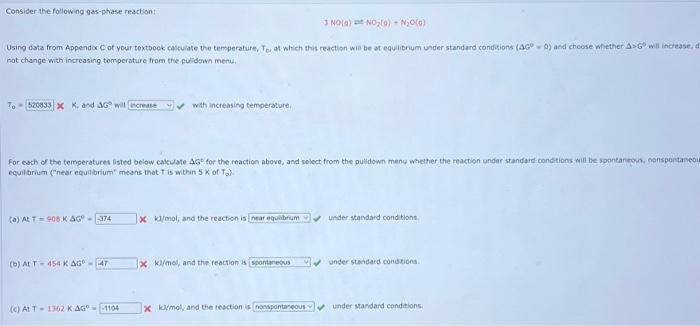 Consider the following gas-phase reaction: Using data | Chegg.com