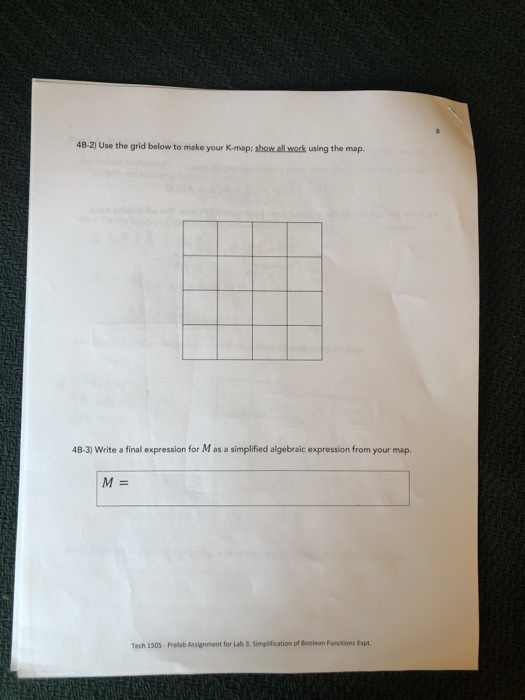 Solved B Four Variable Simplify The Following Function 8992