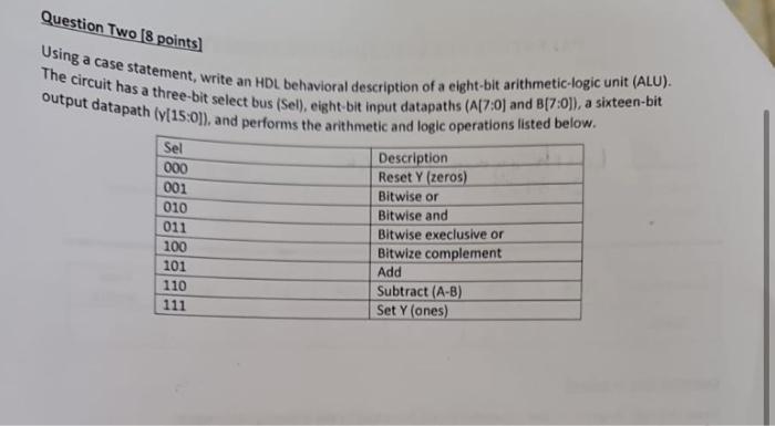 Solved Question Two [8 points] Using a case statement, write | Chegg.com