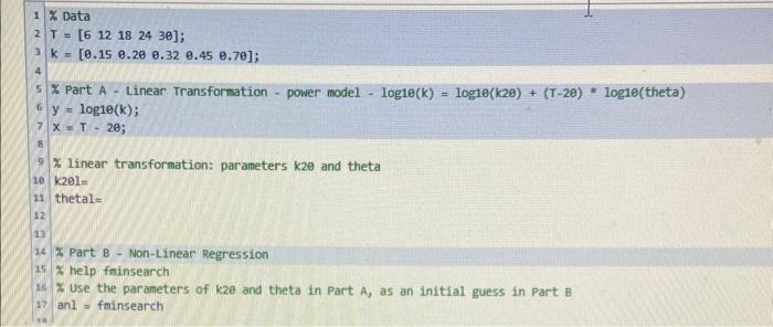 Solved Non-Linear Regression vs. Linear Transformation The | Chegg.com