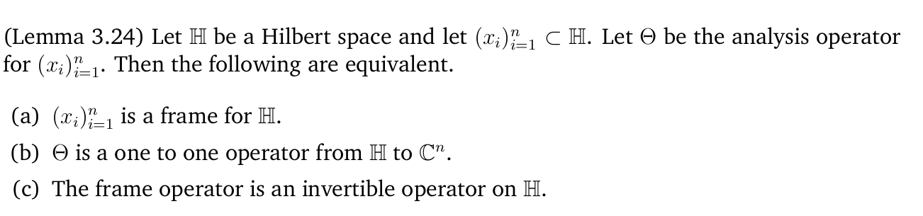 Solved (Lemma 3.24) ﻿Let H ﻿be a Hilbert space and let | Chegg.com