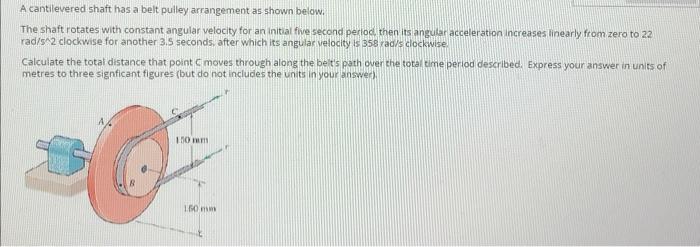 Solved A cantilevered shaft has a belt pulley arrangement as | Chegg.com