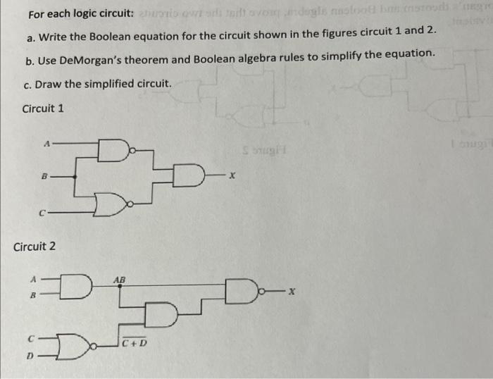 Solved AˉBˉC+ABˉCˉ+ABC 1. Draw the logic circuit from the | Chegg.com