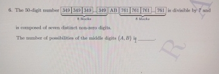 Solved is composed of seven distinct non-zero digits.The | Chegg.com