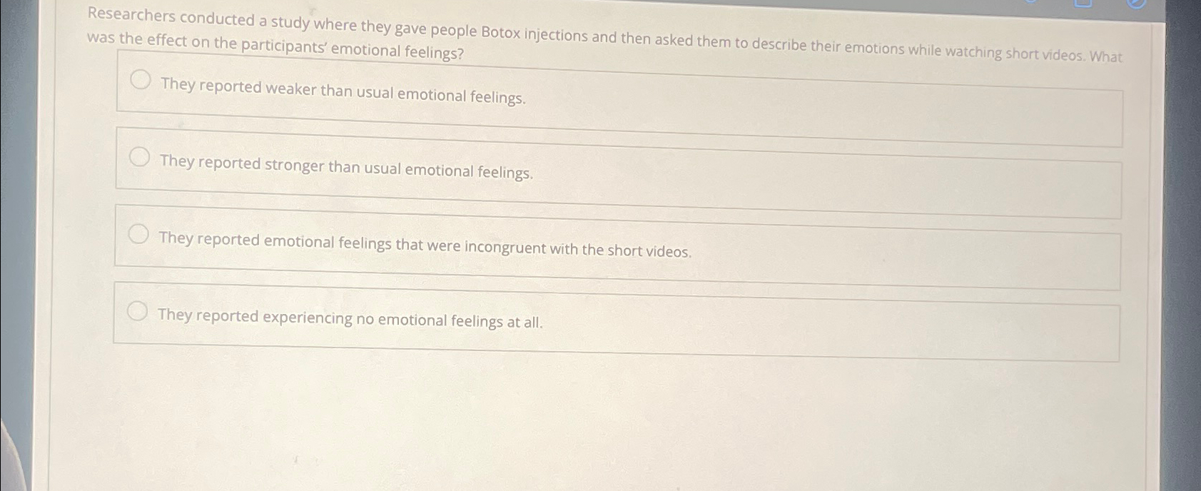 Solved Researchers conducted a study where they gave people | Chegg.com