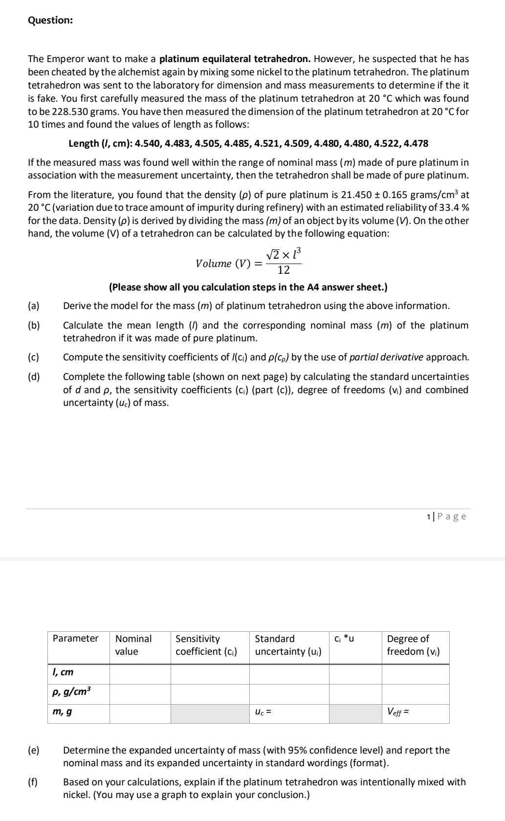 Solved can you show all the steps and calculation of | Chegg.com