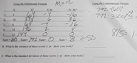 Solved A. ﻿what is SS Using computational formula? B. ﻿What | Chegg.com