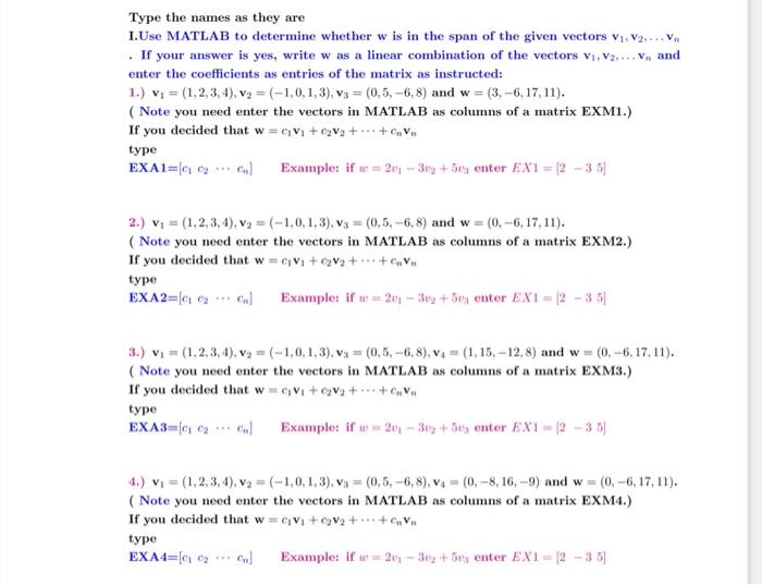 Solved Matlab And Linear Algebra I Dont Understand This What 