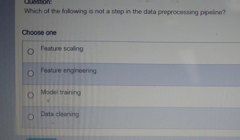 Solved Question:Which of the following is not a step in the | Chegg.com