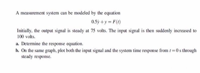 Solved A measurement system can be modeled by the equation | Chegg.com