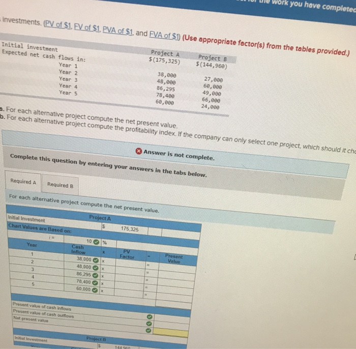 Solved stments. (PV of $1. FV of $1. PVA of $1, and FVA of | Chegg.com
