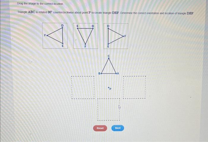 Solved Triangle ABC is rotated 90∘ counterclockwise about | Chegg.com