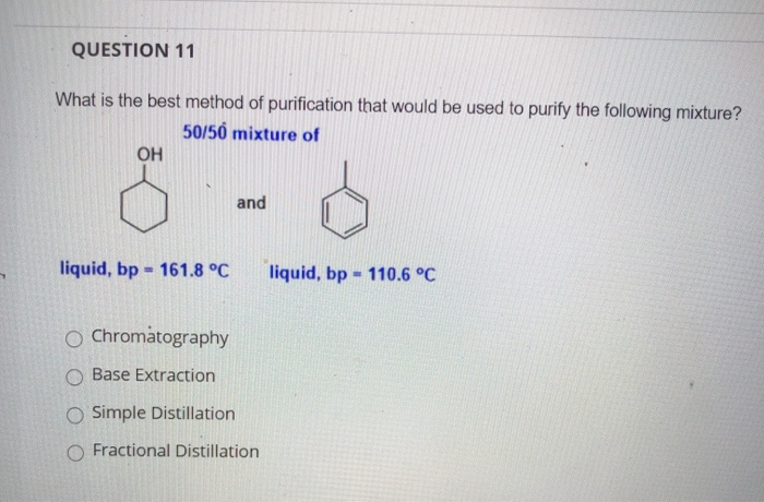 Solved QUESTION 7 A three-component mixture of the following | Chegg.com