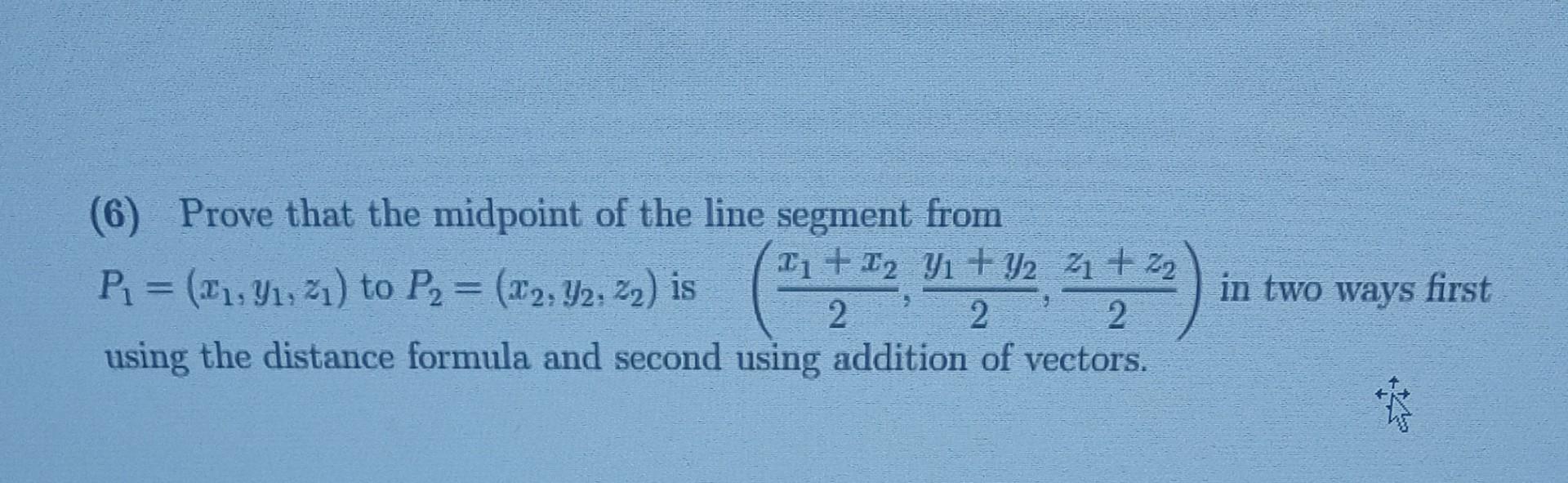 Midpoint Of A Line Segment