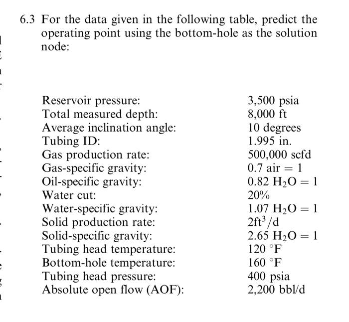 Solved 3 For the data given in the following table, predict | Chegg.com
