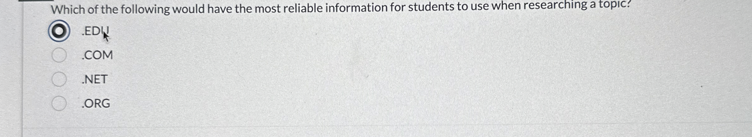 Solved Which of the following would have the most reliable | Chegg.com