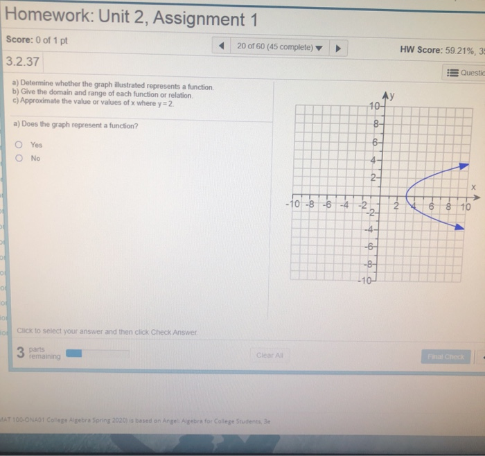 Solved Homework: Unit 2, Assignment 1 Score: 0 of 1 pt 20 of | Chegg.com