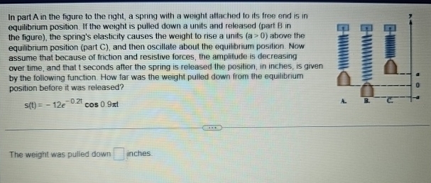 Solved In part A ﻿in the figure to the right, a spring with | Chegg.com