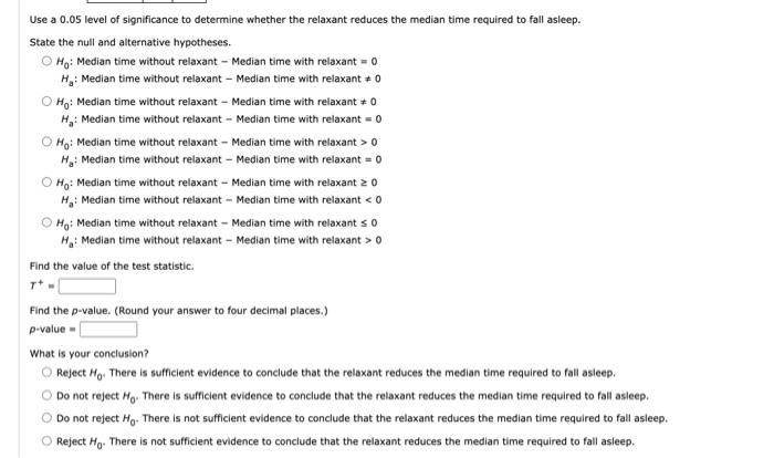 Solved Use a 0.05 level of significance to determine whether | Chegg.com