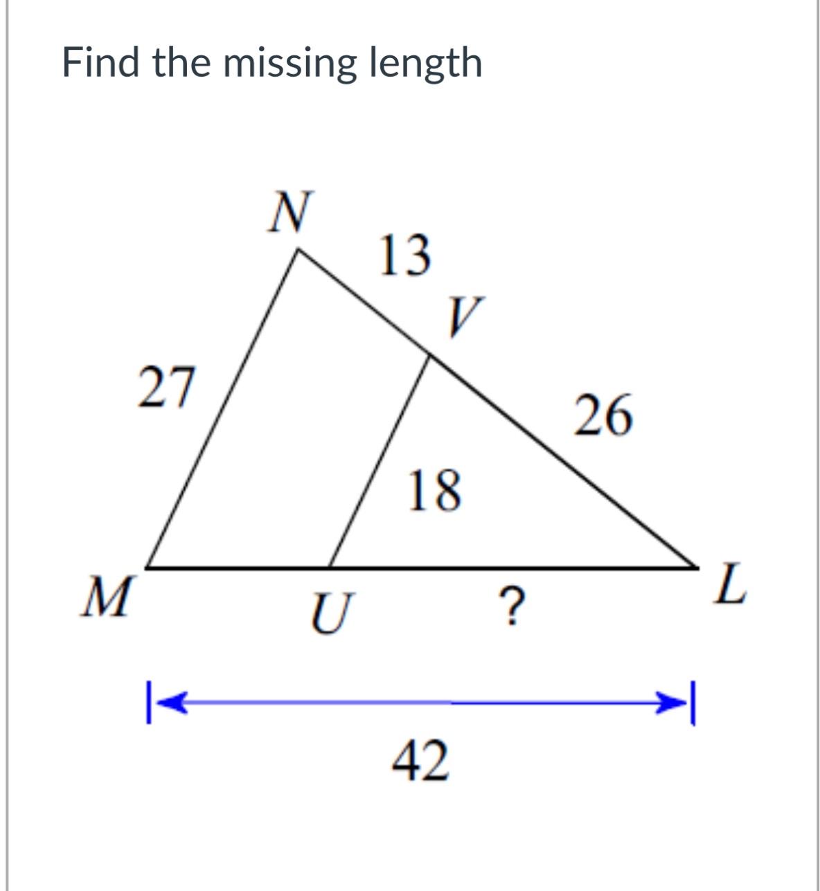 Solved Find the missing length | Chegg.com