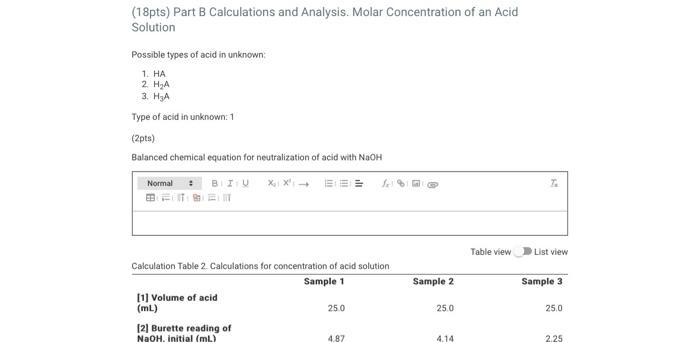 Solved Data And Report Submission - Indicator Titrations Yes | Chegg.com