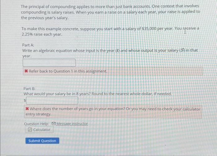 Solved The principal of compounding applies to more than | Chegg.com