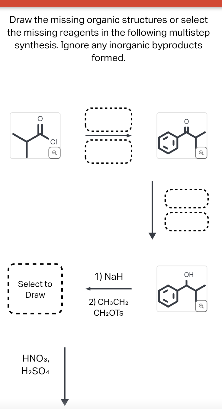 Solved Draw the missing organic structures or selectthe | Chegg.com