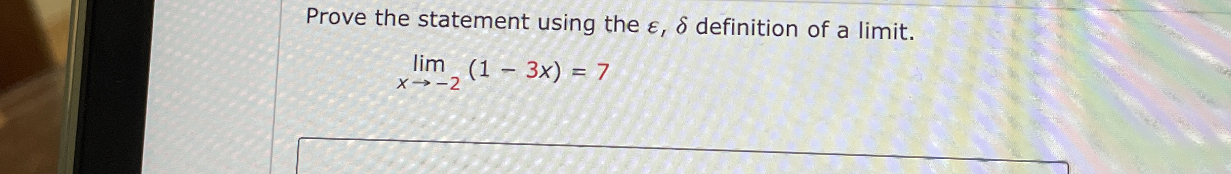 Solved Prove the statement using the ε,δ ﻿definition of a | Chegg.com