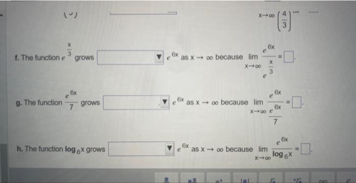 Solved Determine if the following functions grow faster, | Chegg.com