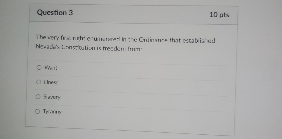 Solved Question 310 ﻿ptsThe very first right enumerated in | Chegg.com