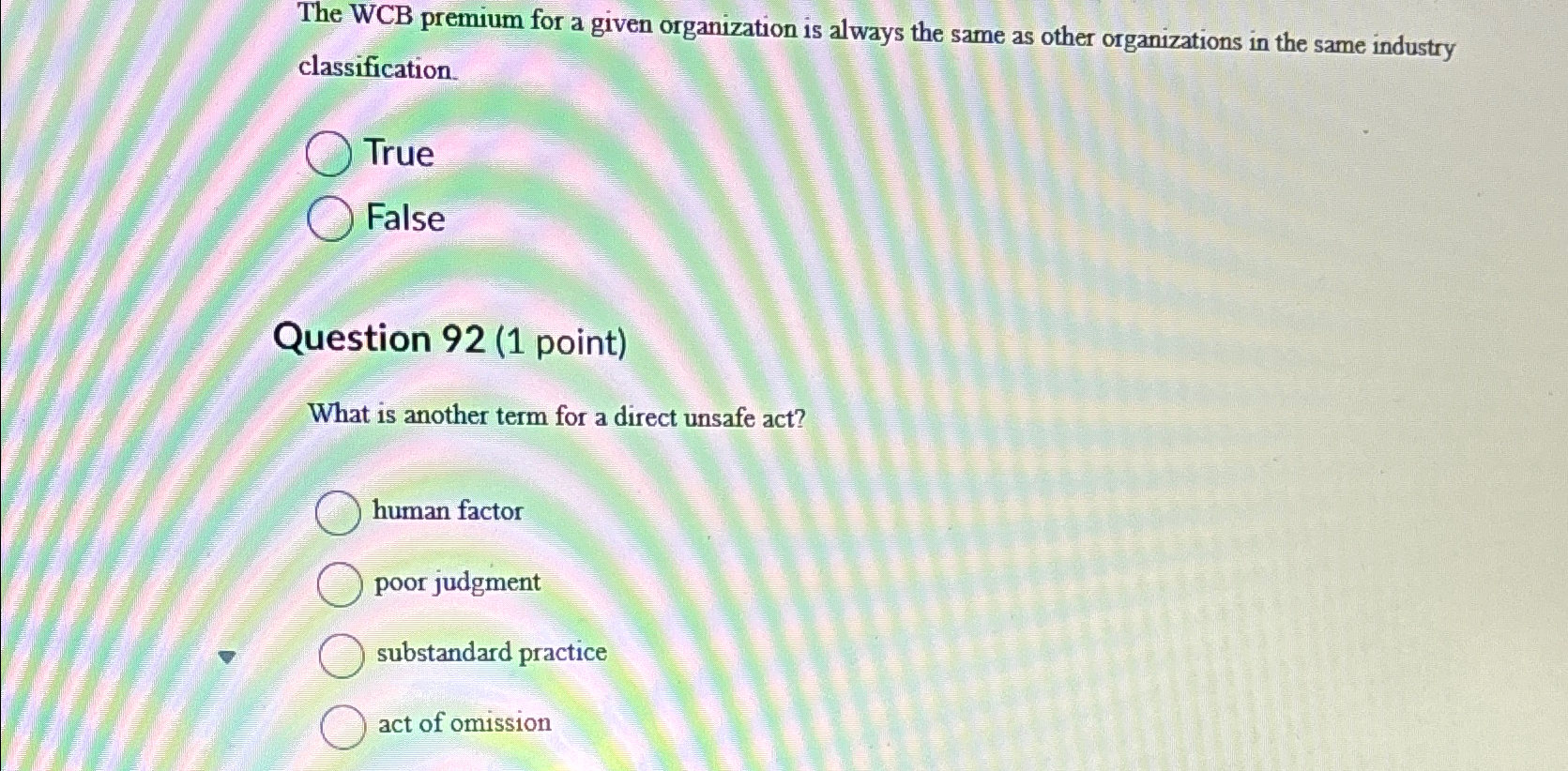 Solved The WCB premium for a given organization is always | Chegg.com