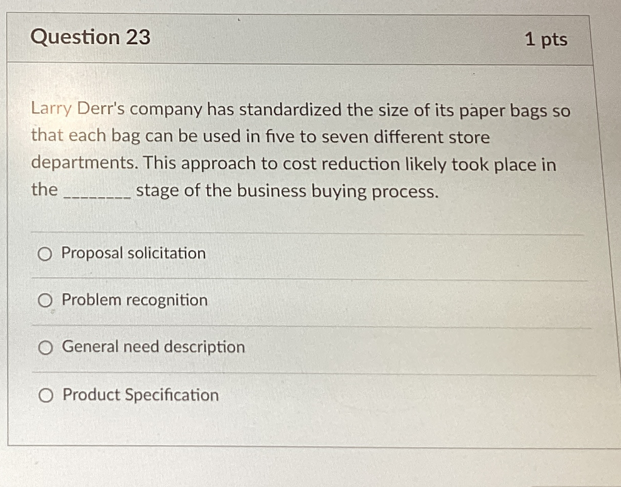 Solved Question 231 ﻿ptsLarry Derr's company has | Chegg.com
