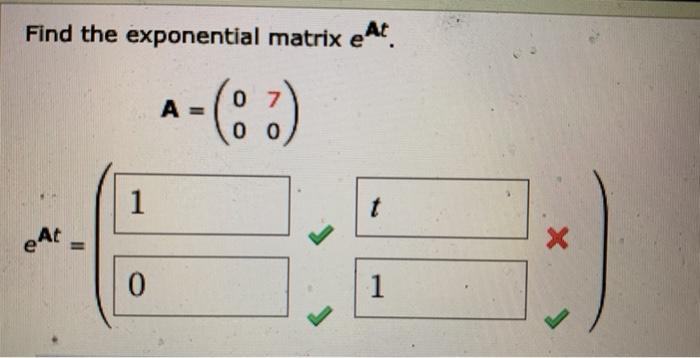 Solved Use the exponential matrix eAt to find the solution | Chegg.com