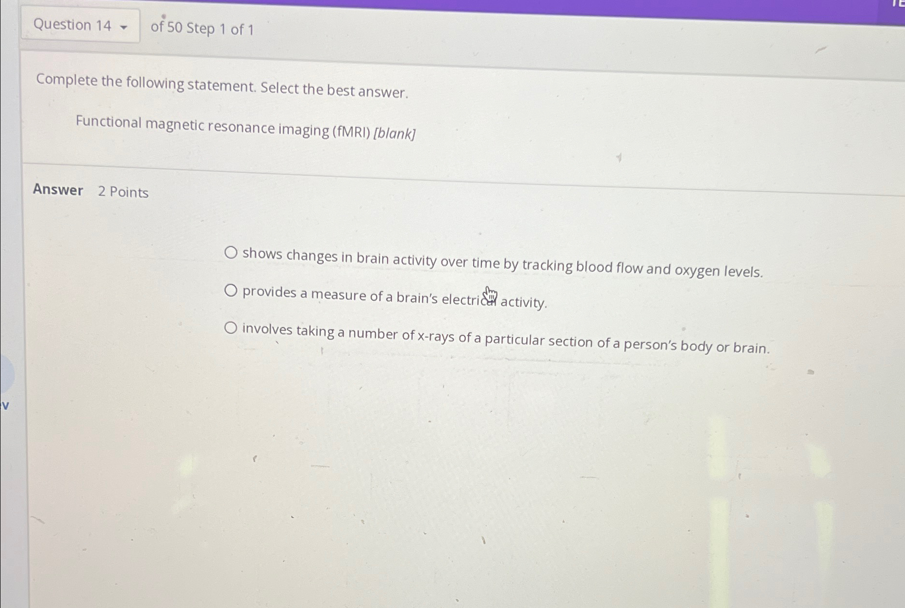 Solved of 50 ﻿Step 1 ﻿of 1Complete the following statement. | Chegg.com