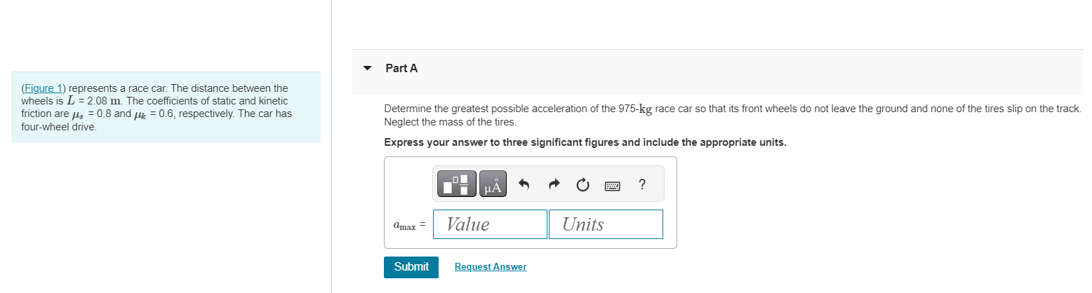 Solved (Figure 1) ﻿represents a race car. The distance | Chegg.com