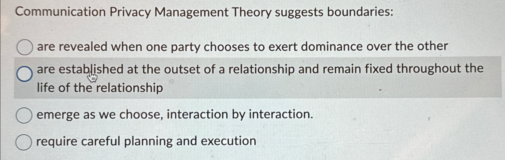 Solved Communication Privacy Management Theory suggests | Chegg.com