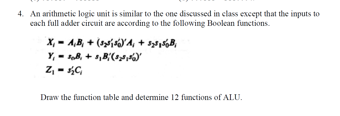 Solved by an EXPERT An ﻿arithmetic logic unit is ﻿similar to ﻿the one | Chegg.com