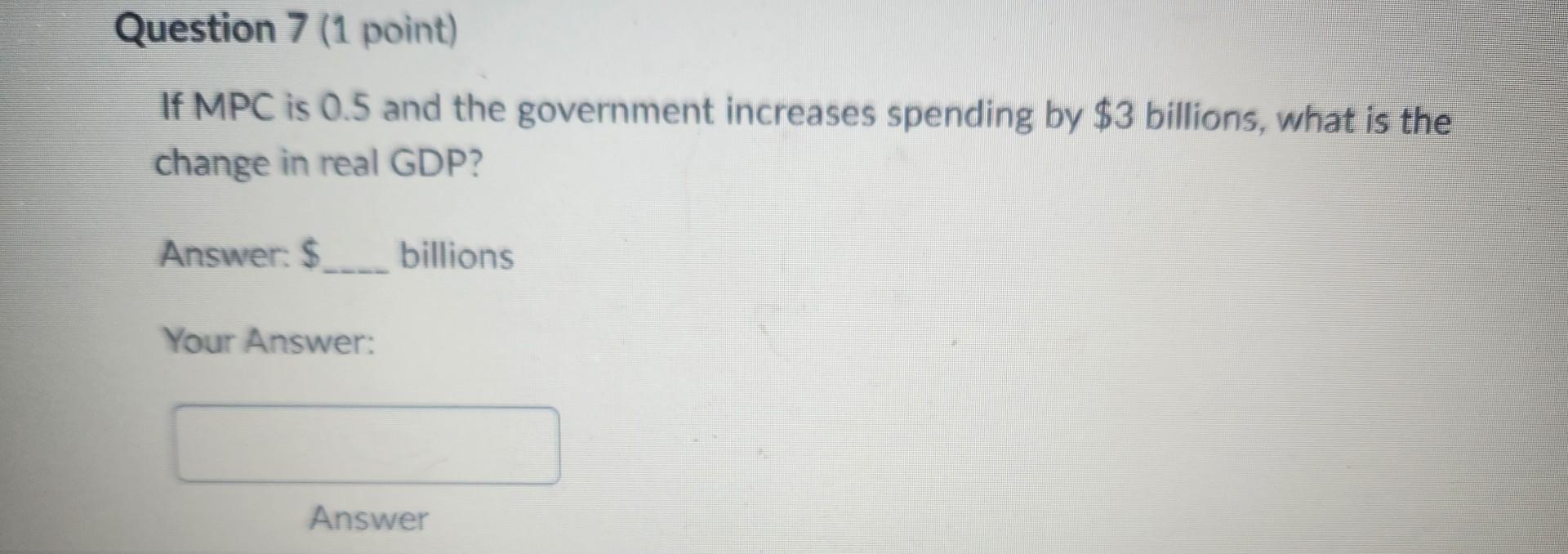 Solved If MPC is 0.5 and the government increases spending | Chegg.com