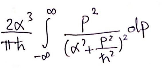 Solved πℏ2α3∫−∞∞(α2+ℏ2p2)2p2dp | Chegg.com