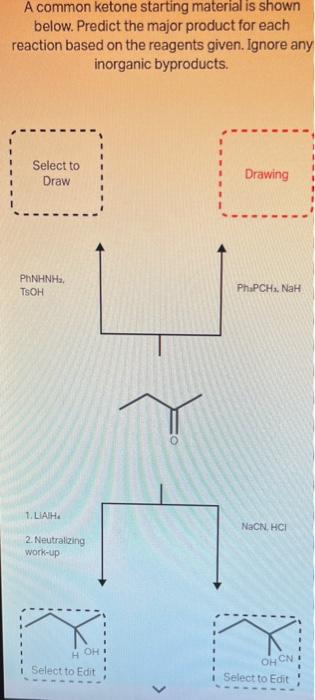 Solved A common ketone starting material is shown below. | Chegg.com