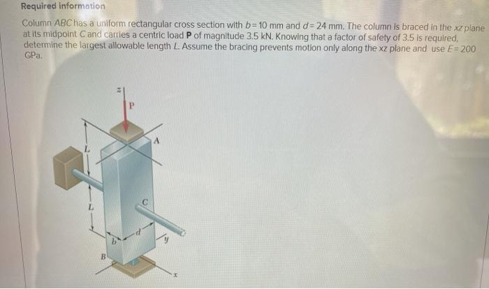 Solved Required information Column ABC has a uniform | Chegg.com