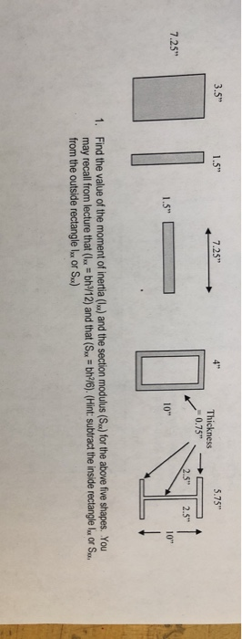Solved find the value of the moment of inertia (Ixx) and the | Chegg.com