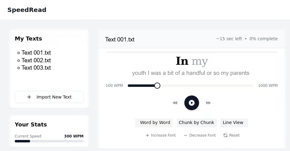 How do I build a simple html-based speed reading | Chegg.com