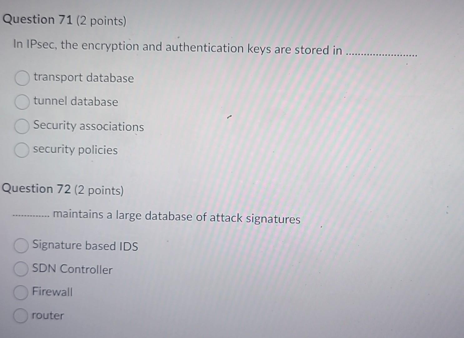 Solved In IPsec, the encryption and authentication keys are | Chegg.com