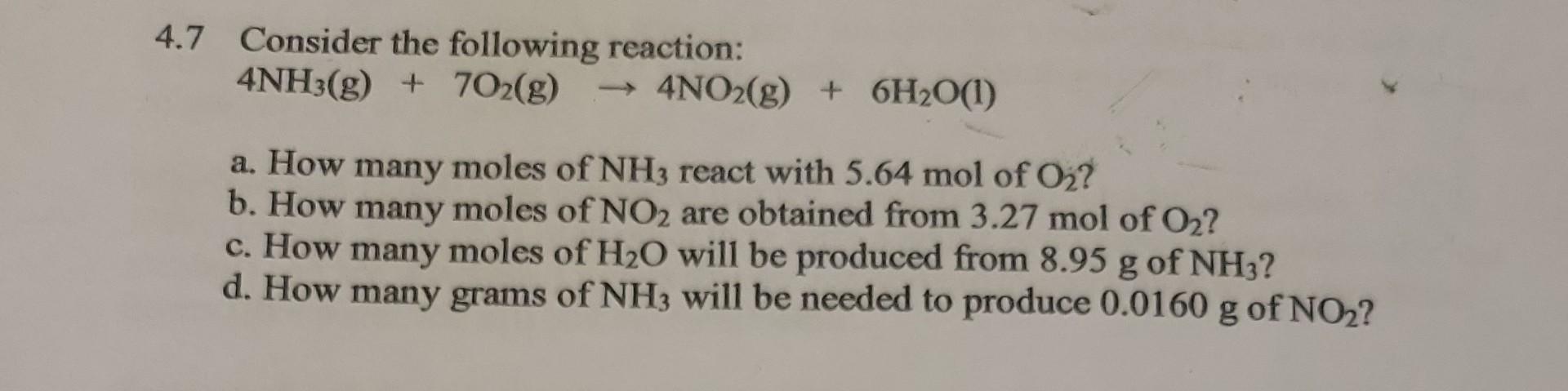 Solved 4.6 Consider the following reaction: 2NiS2( s)+5O2( | Chegg.com