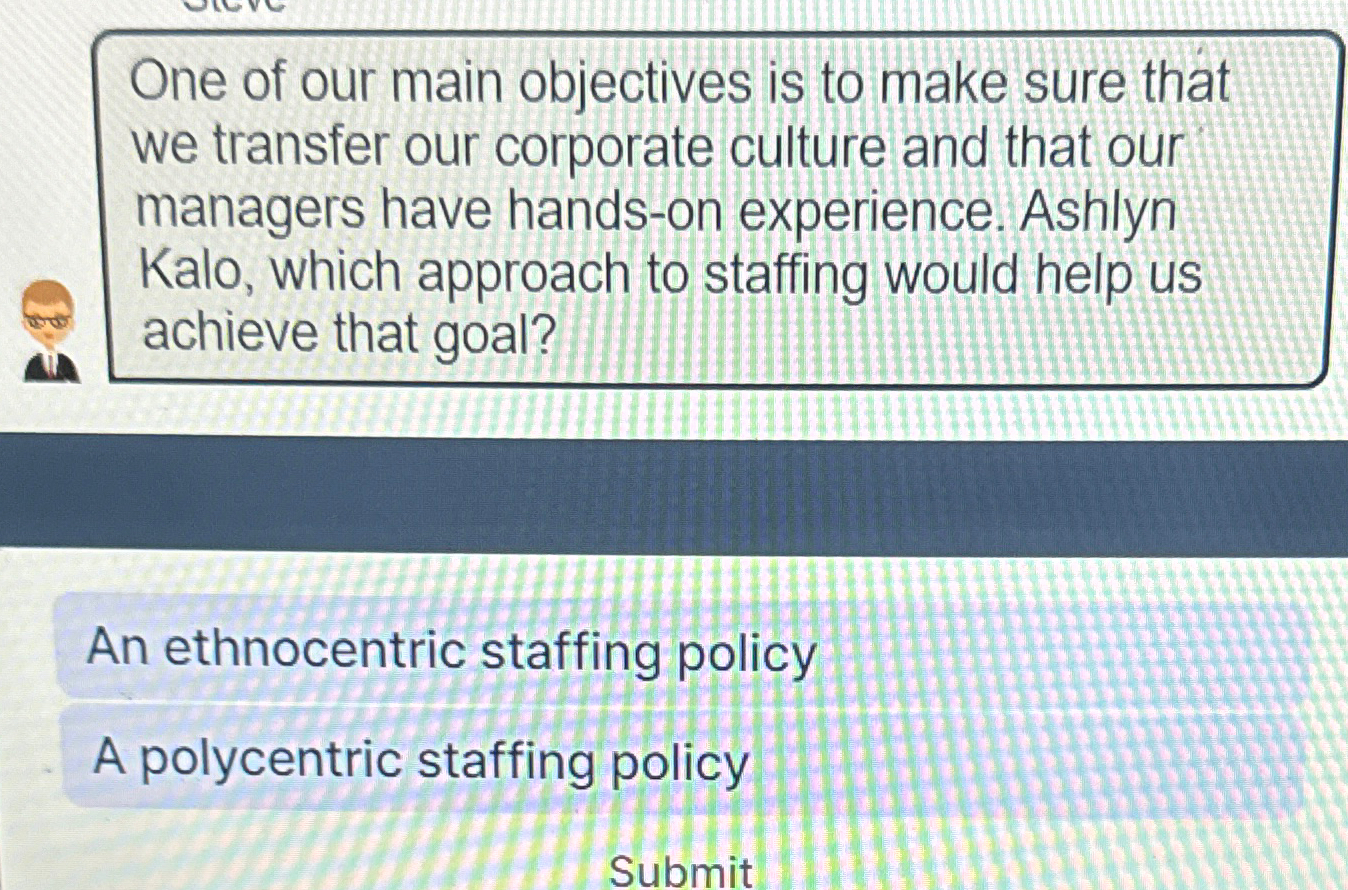 Solved One of our main objectives is to make sure that we | Chegg.com