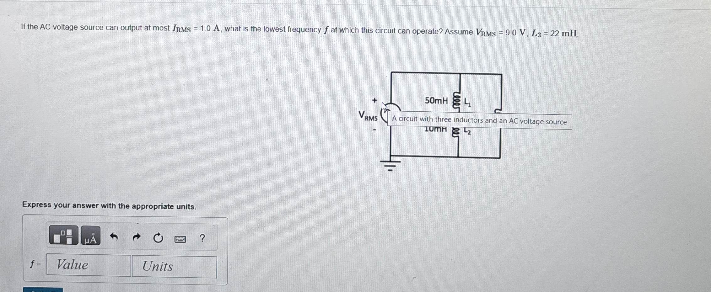 Solved If the AC voltage source can output at most | Chegg.com