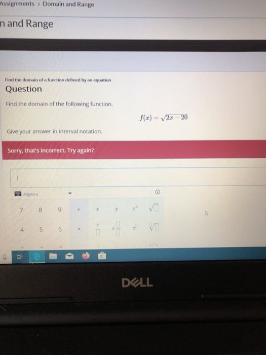 Solved Assignments > Domain and Range n and Range Find the | Chegg.com