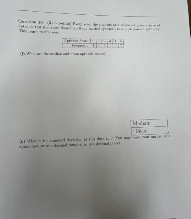 Solved Question 19(3+5 points) Every year, the students at a | Chegg.com