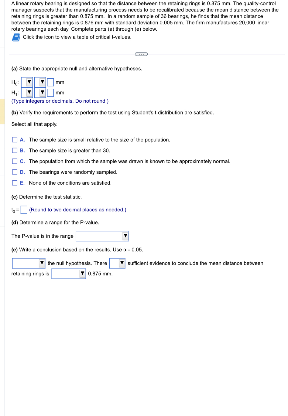 Solved A linear rotary bearing is designed so that the | Chegg.com
